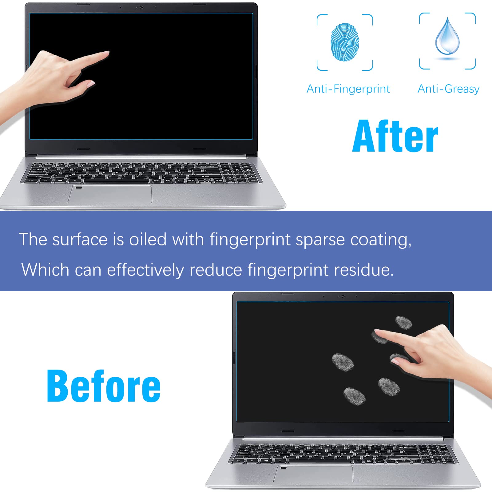 Anti Blue Light Tempered Glass Screen Protector Designed for MacBook Pro 13 Inch(2016-2022 M2/M1) & MacBook Air 13 Inch(2018-2021, M1) Eye Protection Blue Light Blocking Tempered Glass Shield