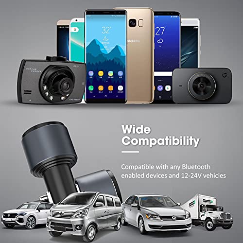 Car Charger, MOKPR Dual Port USB Car Charger Adapter with Blue LED, Quick Charge 3.0 & 2.4A Charging Port Compatible with iPhone 12/12 pro/11/11 pro/XR/8, Samsung Galaxy S21/S20/ S10/ S9/S8 and More