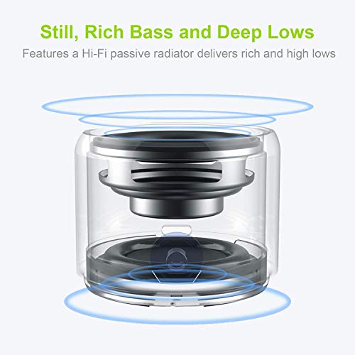 EWA Magnetic Silicone Case A106 Pro Portable Bluetooth Speaker for Shower, Room, Bike, Car (Black)