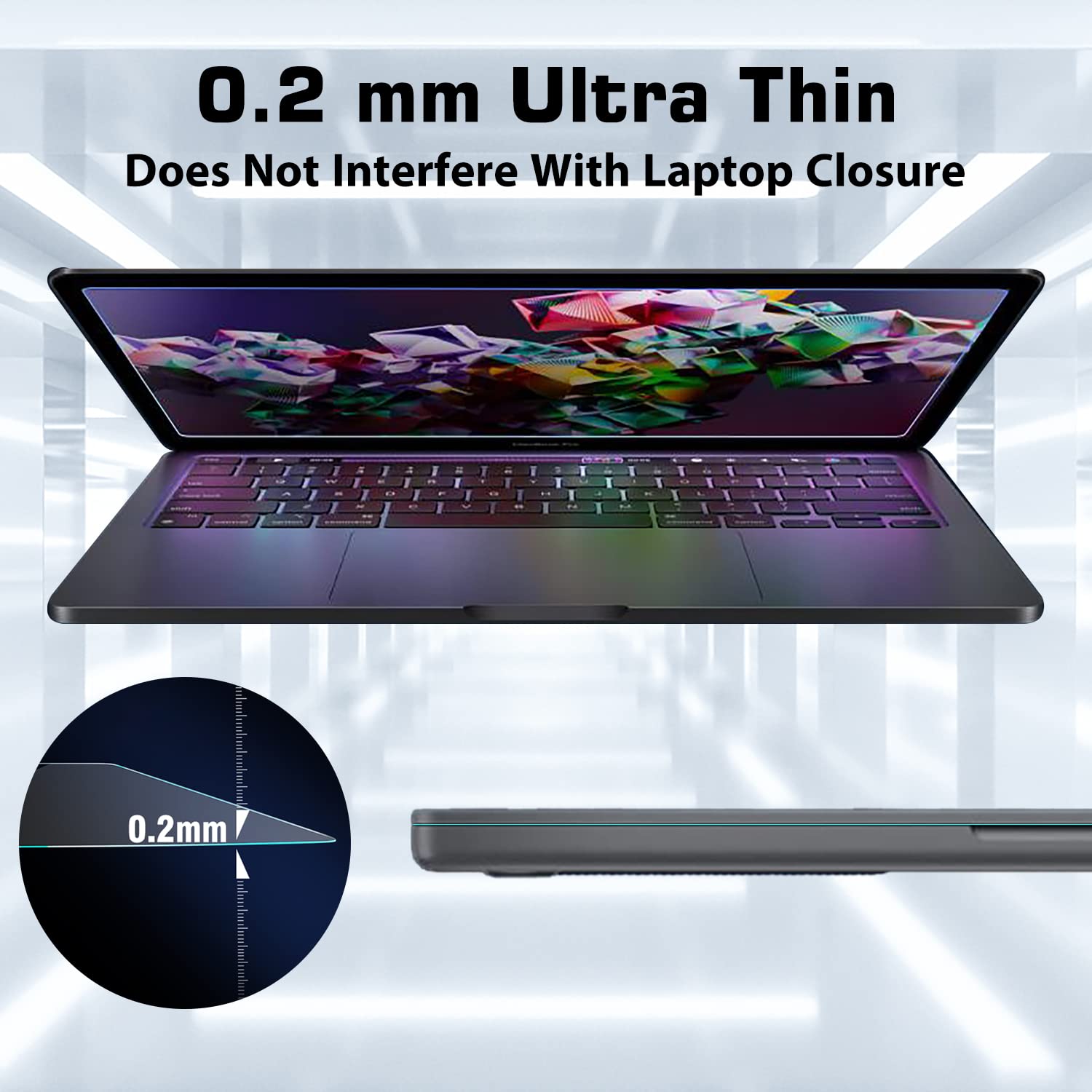Anti Blue Light Tempered Glass Screen Protector Designed for MacBook Pro 13 Inch(2016-2022 M2/M1) & MacBook Air 13 Inch(2018-2021, M1) Eye Protection Blue Light Blocking Tempered Glass Shield