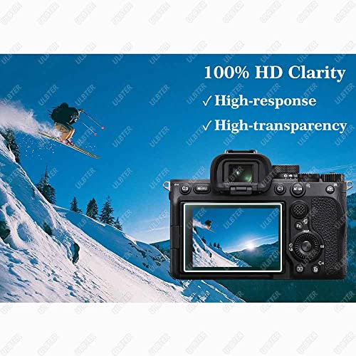 Screen Protector for Sony A7 IV Alpha 7 IV A7IV A7M4 A74 & Hot Shoe Cover [3+2 Pack], ULBTER Tempered Glass Cover 0.3mm 9H Hardness Anti-Scrach Anti-Bubble