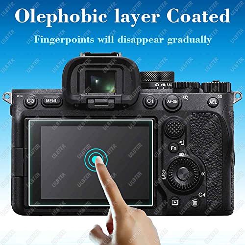 Screen Protector for Sony A7 IV Alpha 7 IV A7IV A7M4 A74 & Hot Shoe Cover [3+2 Pack], ULBTER Tempered Glass Cover 0.3mm 9H Hardness Anti-Scrach Anti-Bubble