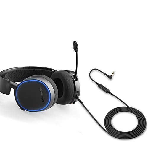 LOL PARTY Arctis 3 Arctis 5 Cable, Aux Cord Replacement for SteelSeries Arctis 3 5 7, Arctis Pro and Arctis Pro + GameDac Headset Detachable Audio Cable 5ft