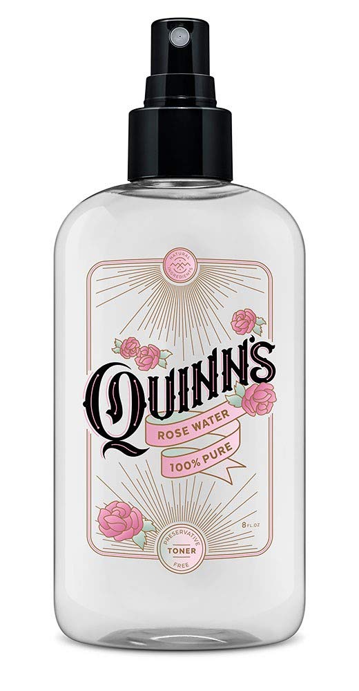 Quinnās Rose Water - Hydrating Facial Toner Spray, Rosewater for Hair, Skin & Face Mist, 8 Ounce