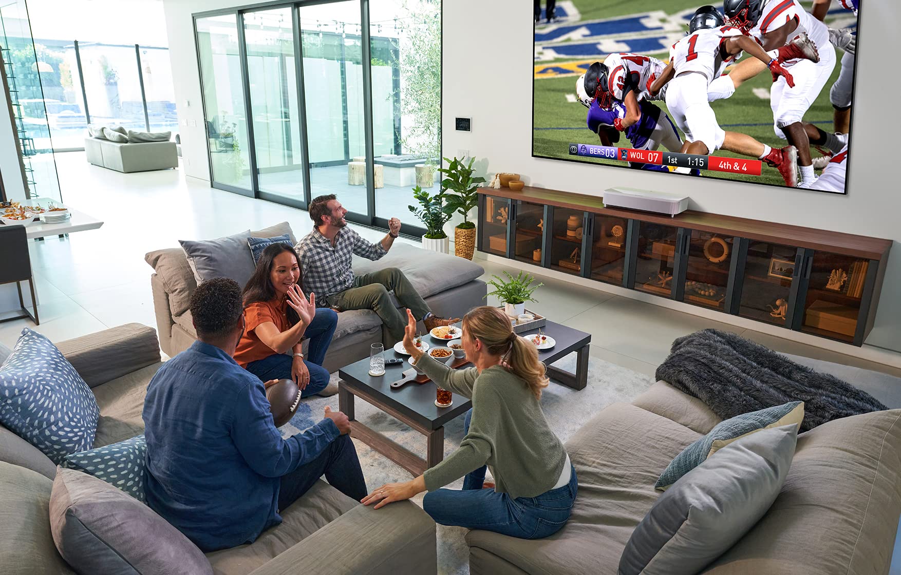 2022 New Upgrade Epson EpiqVision Ultra LS800 Ultra Short Throw 3-Chip 3LCD Smart Streaming Laser Projector, 4,000 Lumens, 4K PRO-UHD, HDR, 150", Android TV, 2.1ch Yamaha Built-in Speakers - White
