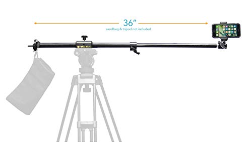 Glide Gear OH 50 DSLR Camera/iPhone Photo Video Overhead Heavy Duty Metal Mount Stand Adjustable 36" Pole Tripod Extension Arm Stand w/Ball Head
