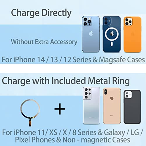 Magnetic Charger Car Vent Mount, UTOO Strong Snap Phone Holder, Easy to Intall, Fast Wireless Charge for iPhone 12 iPhone 13 iPhone 14 Series