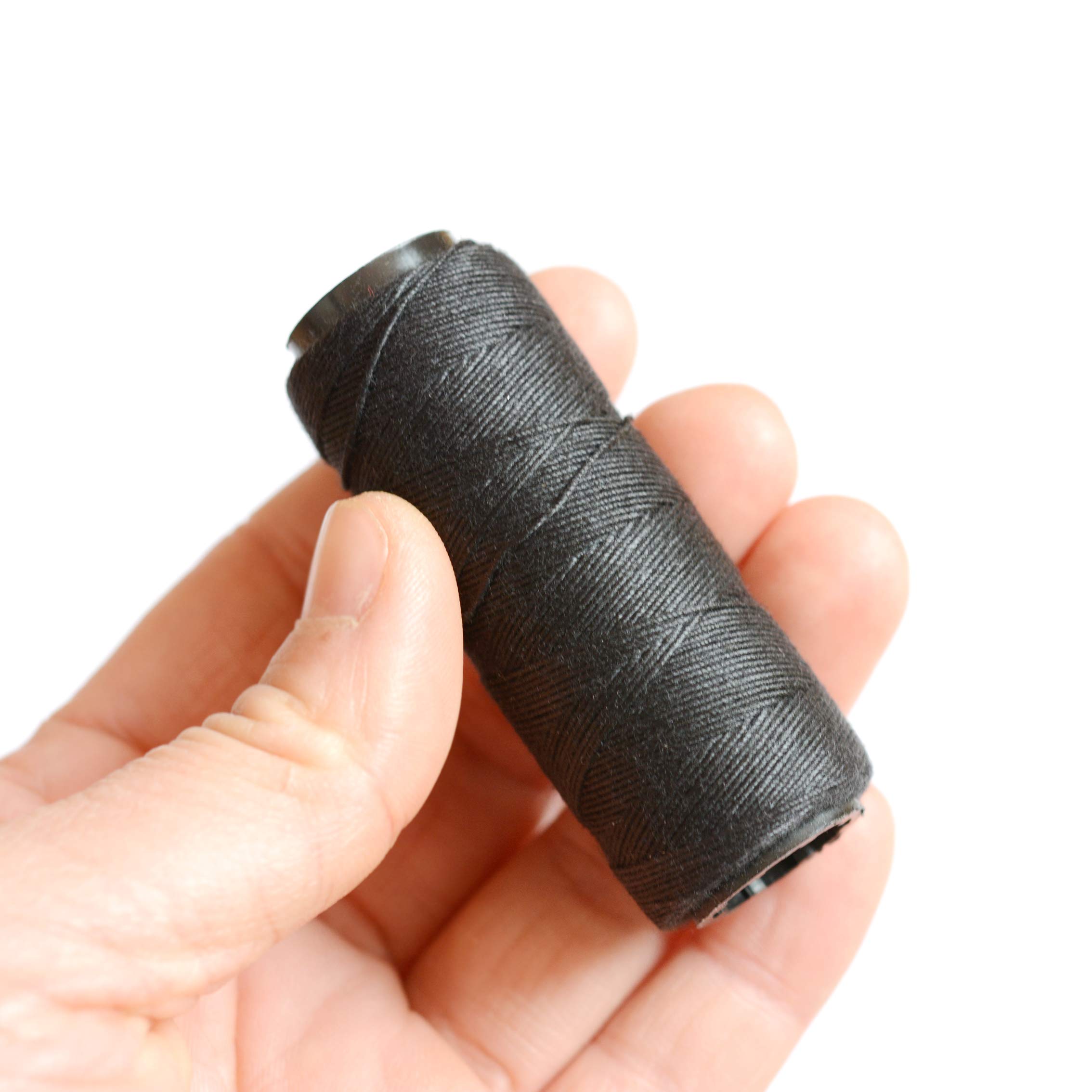 5 Rolls Sewing Threads Using for Hand Sewing Hair Extensions Making Wigs DIY (Black, Brown, Dark Brown, Beige, Khaki)