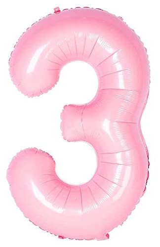 40 Inch Large Number Balloons Pink Mylar Foil Big Number 1 Giant Balloon Birthday Party Decoration
