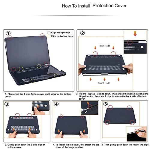 AMCJJ Compatible with MacBook Air 15 inch Case 2024 2023 Release M3 A3114 M2 A2941, Hard Shell Cover & Keyboard Cover & Screen Protector - Black Leather
