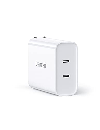 UGREEN 36W Dual Ports USB C Wall Charger - 2-Port Fast Charger USB-C Power Adapter Compatible for iPhone 13/13 Mini/13 Pro/13 Pro Max/12/12 Pro Max, iPad Mini/Pro, Pixel, Galaxy Note20/S20