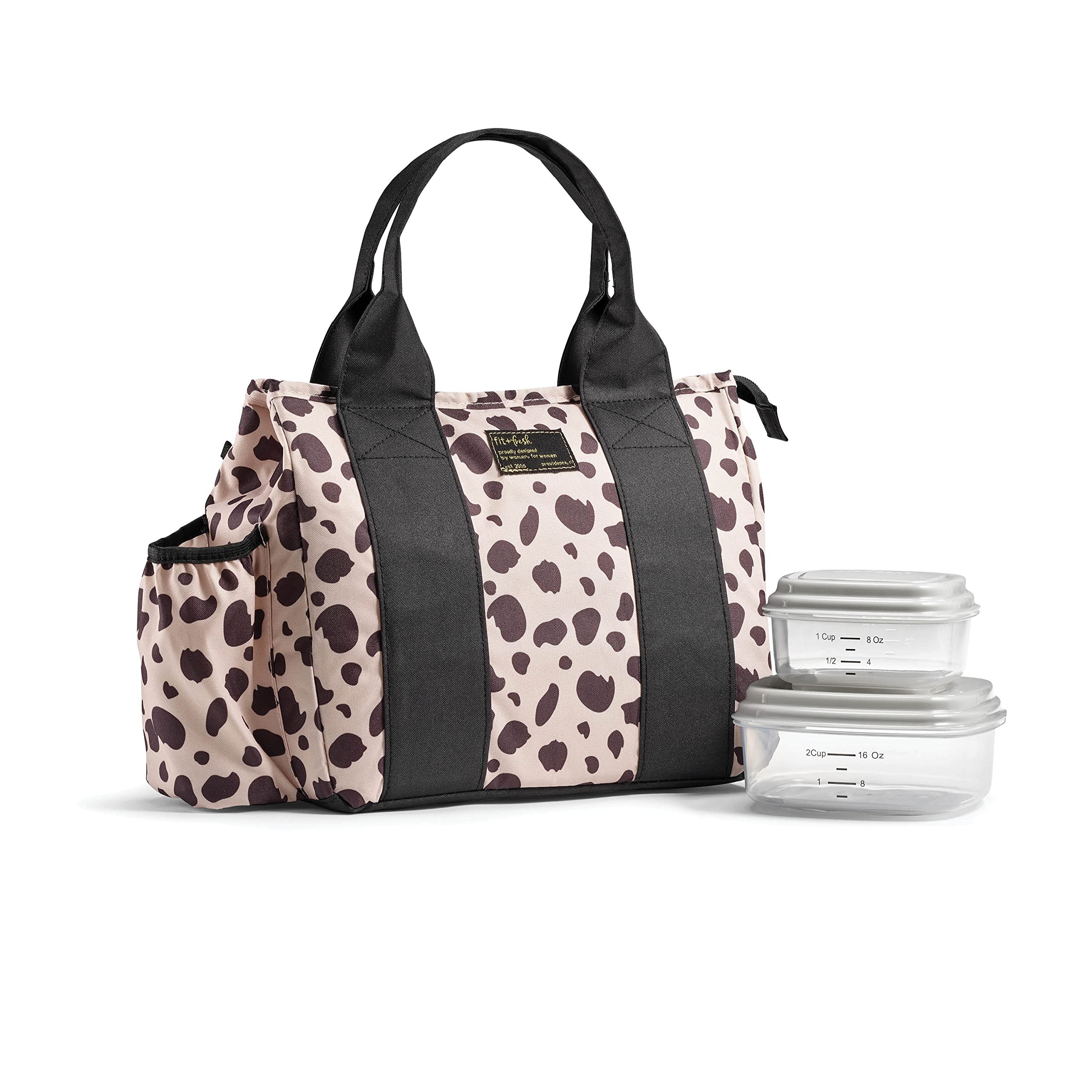 Fit+Fresh Sanibel Adult Insulated Lunch Bag women love as Lunchbox, Lunch Tote - Cute Small Lunch Box For Women, Lunch box men, lunch bags women, insulated lunch box, lunch boxes, adult lunch, Cheetah