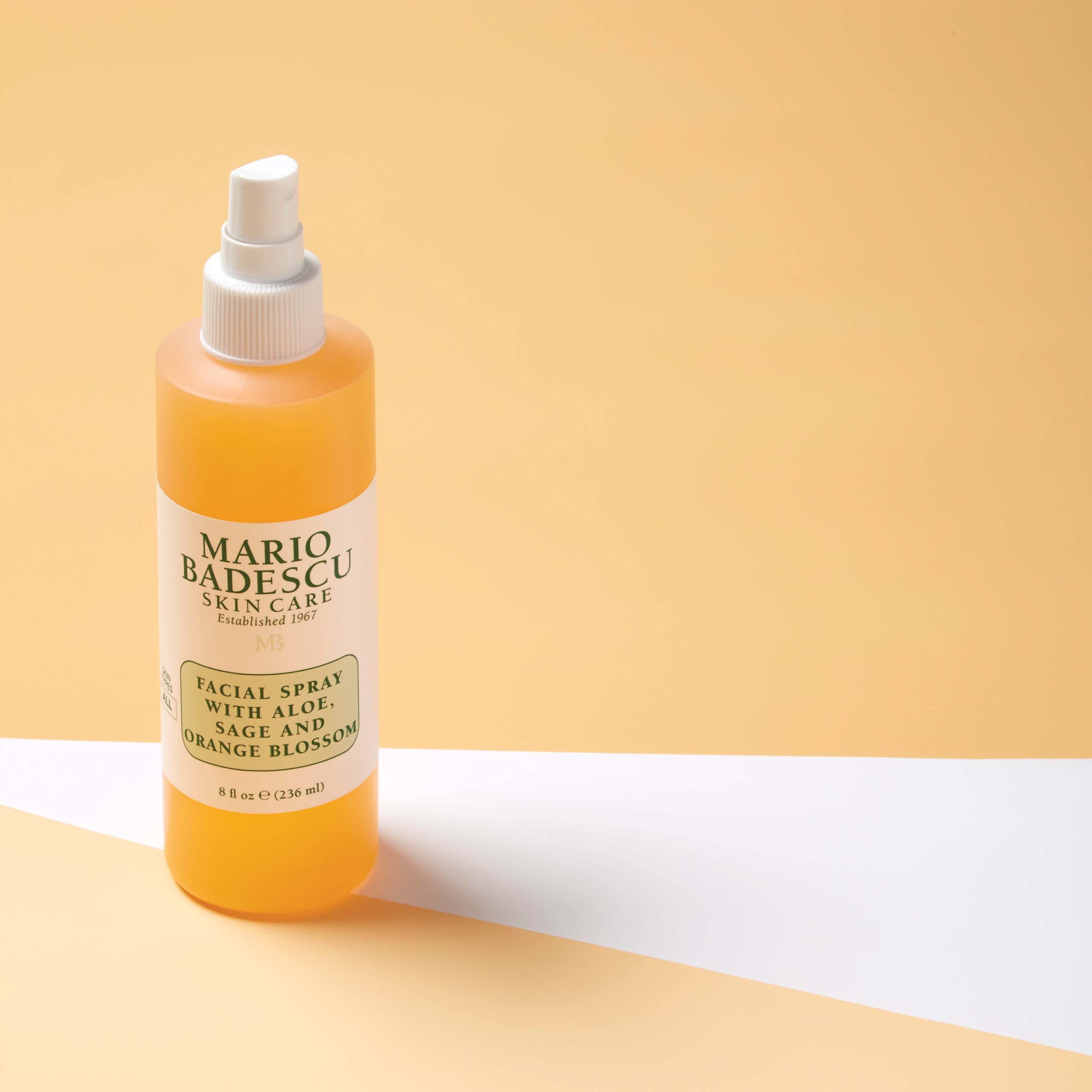 Mario Badescu Facial Spray with Aloe, Sage and Orange Blossom for All Skin Types | Face Mist that Hydrates & Uplifts | 8 FL OZ
