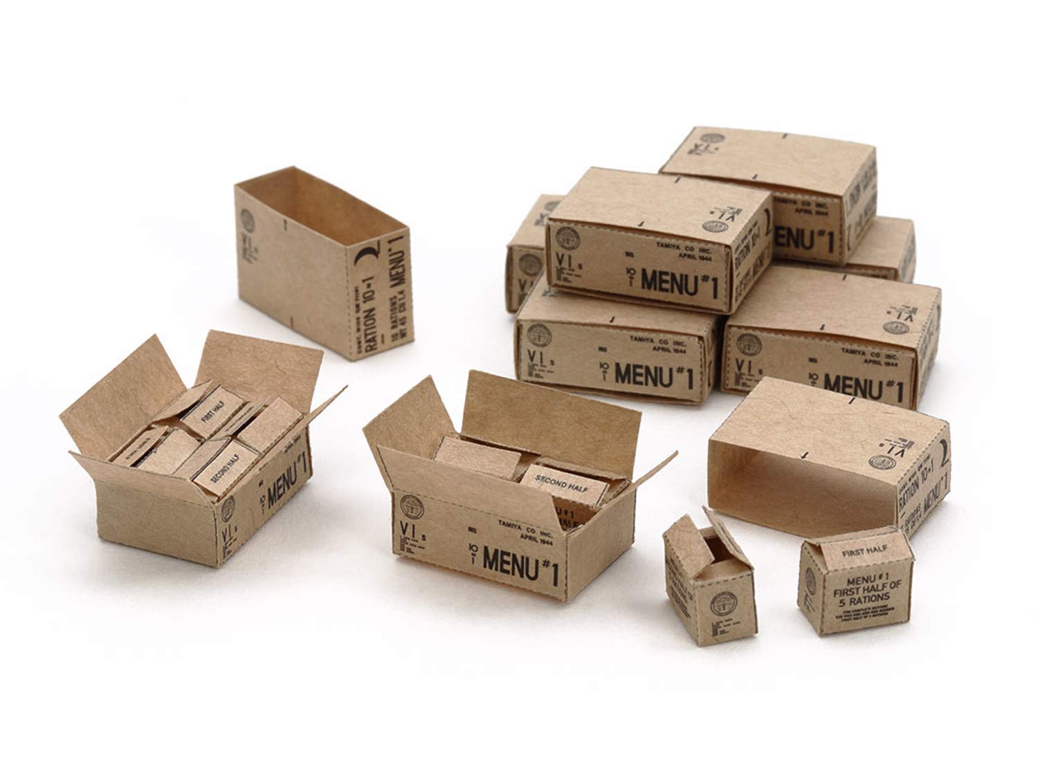 TAMIYA 1/35 U.S. 10-in-1 Ration Cartons WWII TAM12689 Plastic Models Armor/Military 1/35