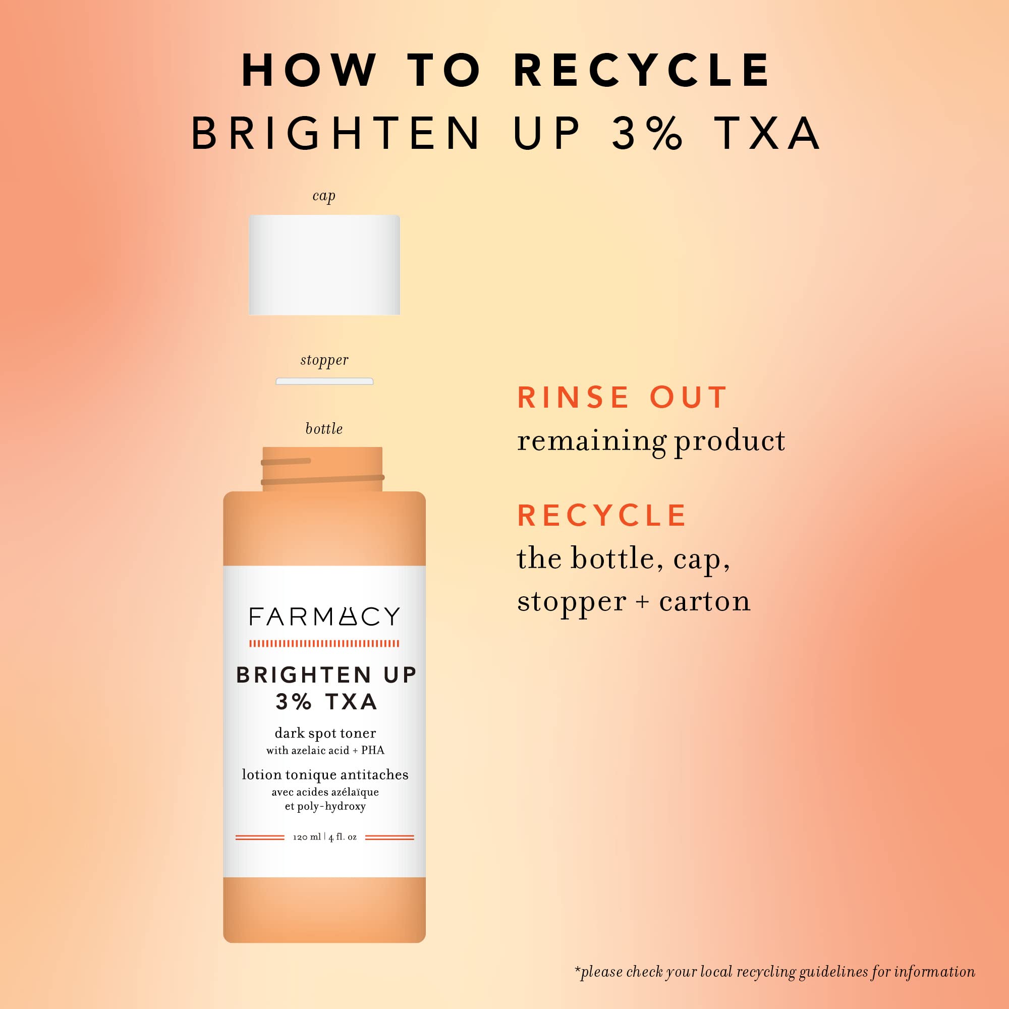 Farmacy 3% TXA Toner for Face - Brightening Face Toner for Oily Skin - Liquid Exfoliant with Azelaic Acid + 5% PHA to Target Visible Dullness + Help Reduce Uneven Skin Tone (120ml)