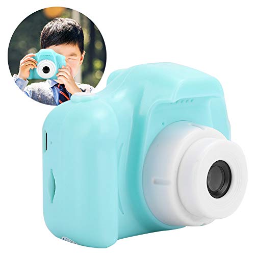 PUSOKEI Mini Children Digital Camera with Eye Protection 2.0 in IPS Screen,Portable Video Camera with Silicone Case, Toy Camera with Color Screen, Ideal Choice as a Birthday Gift. (Mint)