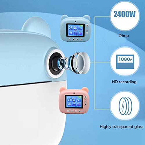 Children HD Camera, Kids Camera 1050mah Battery for Travel (Blue)