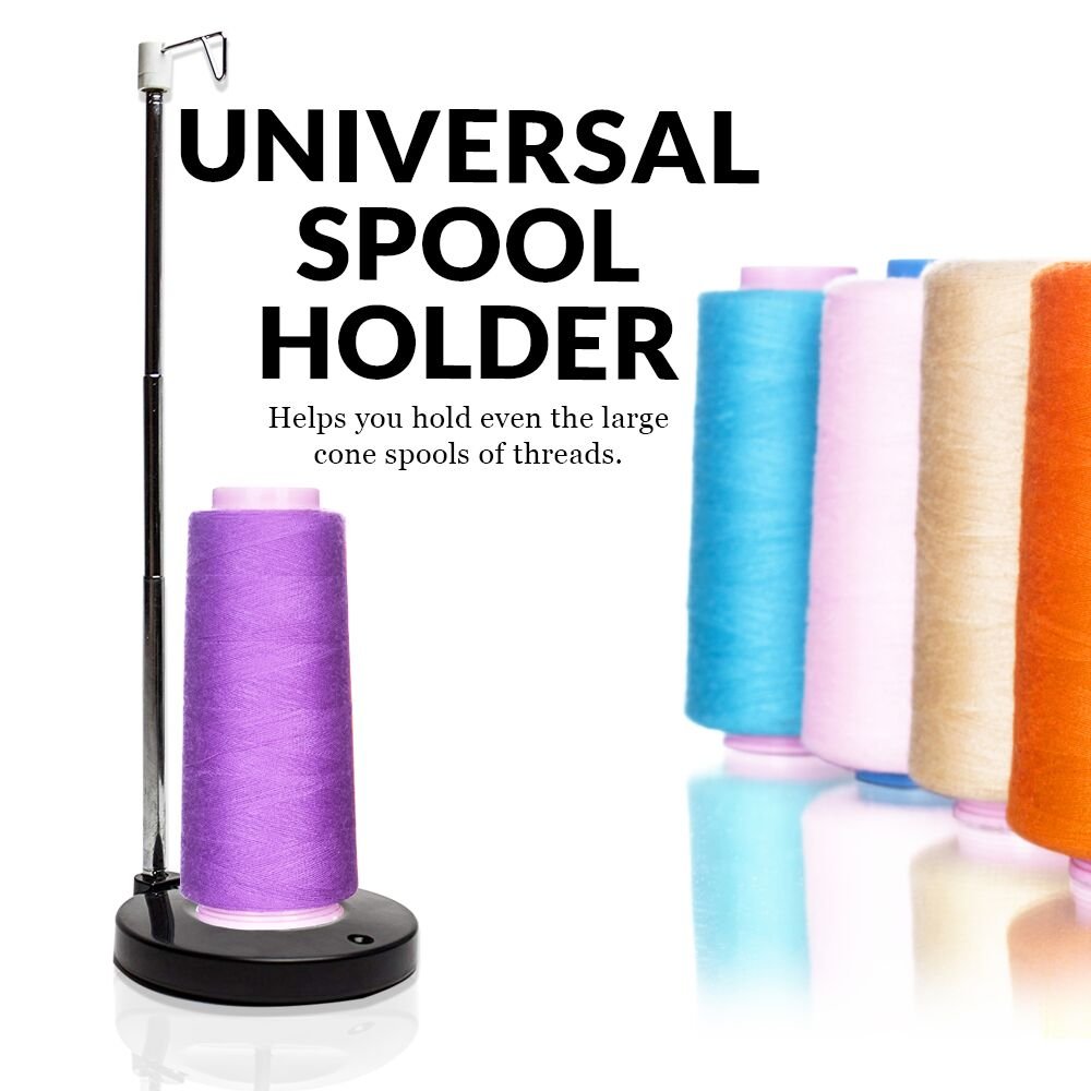 Embroidex Adjustable Single Thread Spool Holder β Stand Alone Embroidery, Sewing or Quilting Thread Holder or Stand β Ensures Smoother Feed = Heavy Plastic Base