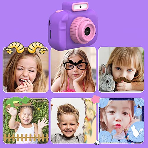 48MP Mini Kids Camera, 2.0 Inch Video Camera, Children Digital Selfie Camera, with Flashlight, 800mA Battery, 8X Digital Zoom, Support Max 32GB Card, for Toddler, 3-10 Year Old