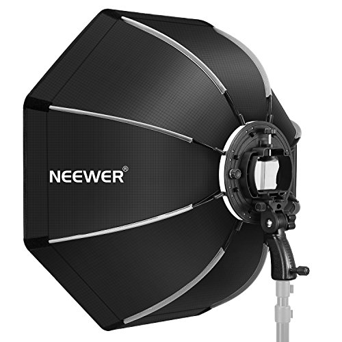 NEEWER 26"/65cm Octagonal Softbox Quick Release, with S-Type Bracket Mount, Carrying Bag Compatible with NEEWER TT560 NW561 NW600 NW620 NW700 NW-670 750II and Q3 AD200Pro Flash Strobes, SF-RP26