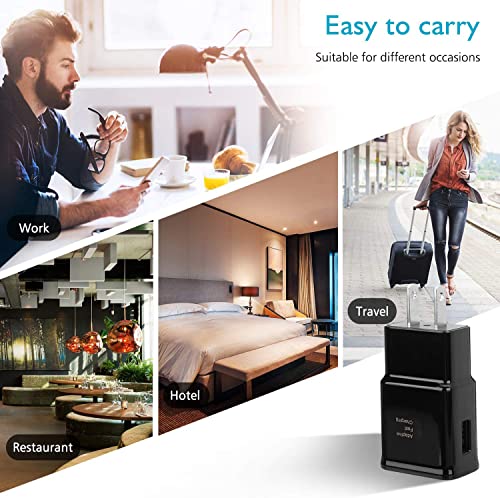 Adaptive Fast Charging Block USB Wall Charger Plug Travel Adapter Android Phone Charger for Samsung Galaxy S23/S22/S22 Ultra/S21/S20/S10/S9/S8/S7/S6 Edge/Note 10 9 8 Quick Charger,Cell Phone Charger