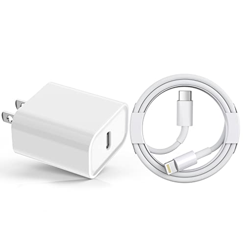 Fast Charger iPhone, iPhone 14 Charger【Apple MFi Certified】20W USB C Fast Charging Wall Charger Block with Rapid TypeC to Lightning Cable Quick Data Sync Cord for iPhone 14/13/12/Pro/Max/11/XR/SE 2022