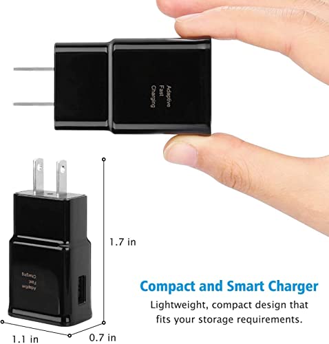 Adaptive Fast Charging Block USB Wall Charger Plug Travel Adapter Android Phone Charger for Samsung Galaxy S23/S22/S22 Ultra/S21/S20/S10/S9/S8/S7/S6 Edge/Note 10 9 8 Quick Charger,Cell Phone Charger