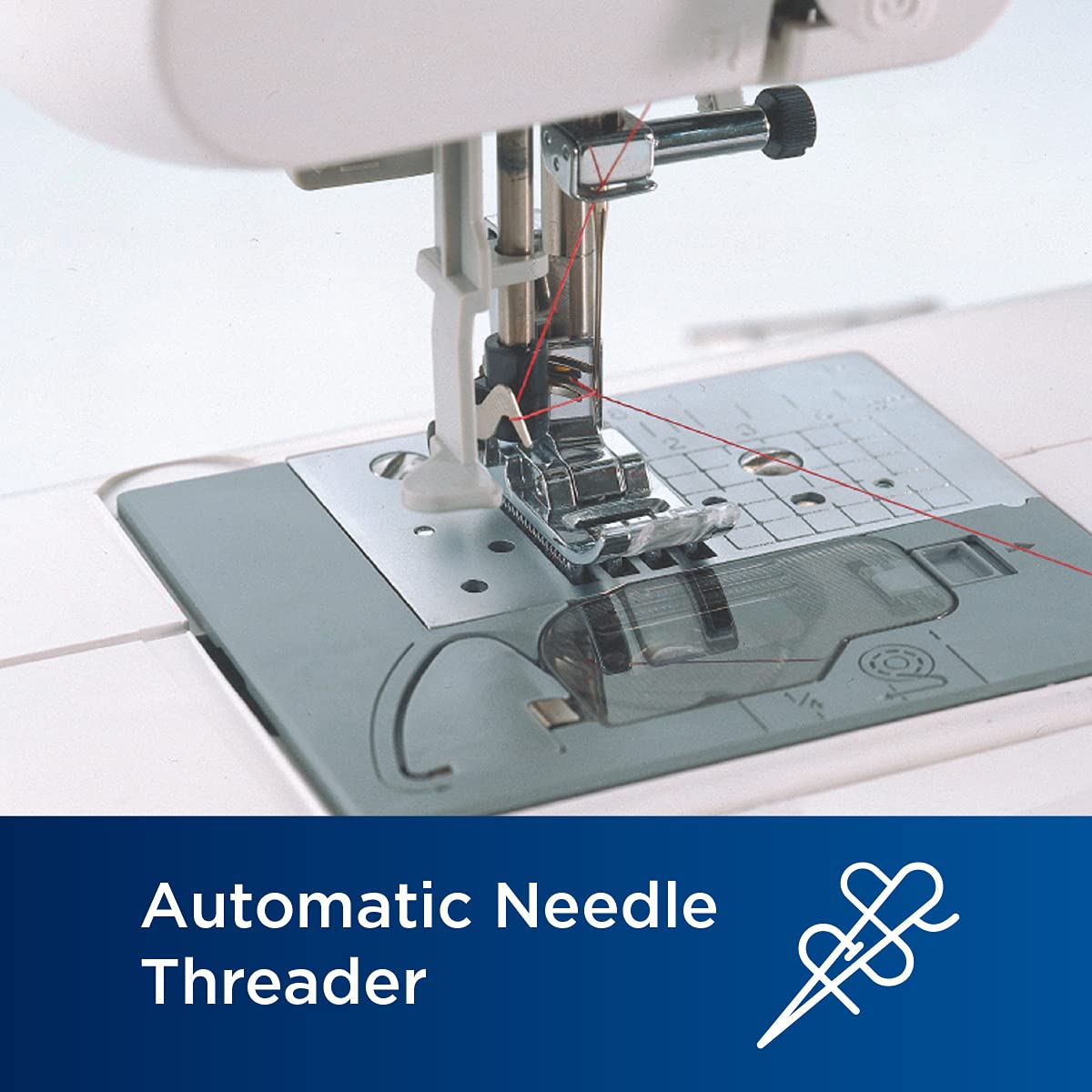 Brother XR9550 Sewing and Quilting Machine, Computerized, 165 Built-in Stitches, LCD Display, Wide Table, 8 Included Presser Feet, 20x12x17, White