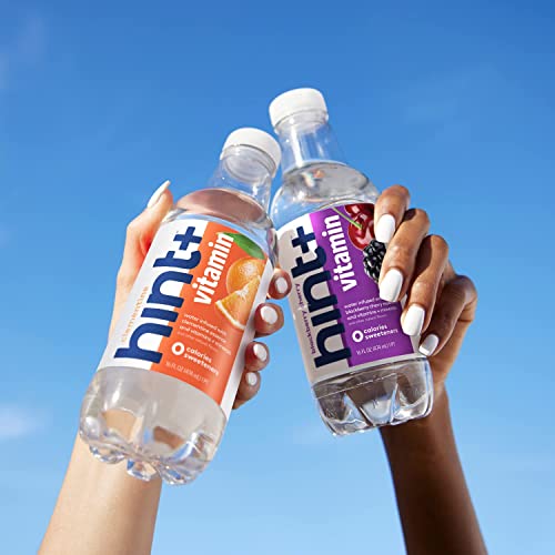 Hint+ Vitamin Clementine, Water Infused with Clementine Plus a Vitamin Boost, 50% Daily Value Vitamin C, Vitamin A, B12, Zinc, Zero Sugar, Zero Calories, Zero Diet Sweeteners, 16 Fl Oz (Pack of 12)