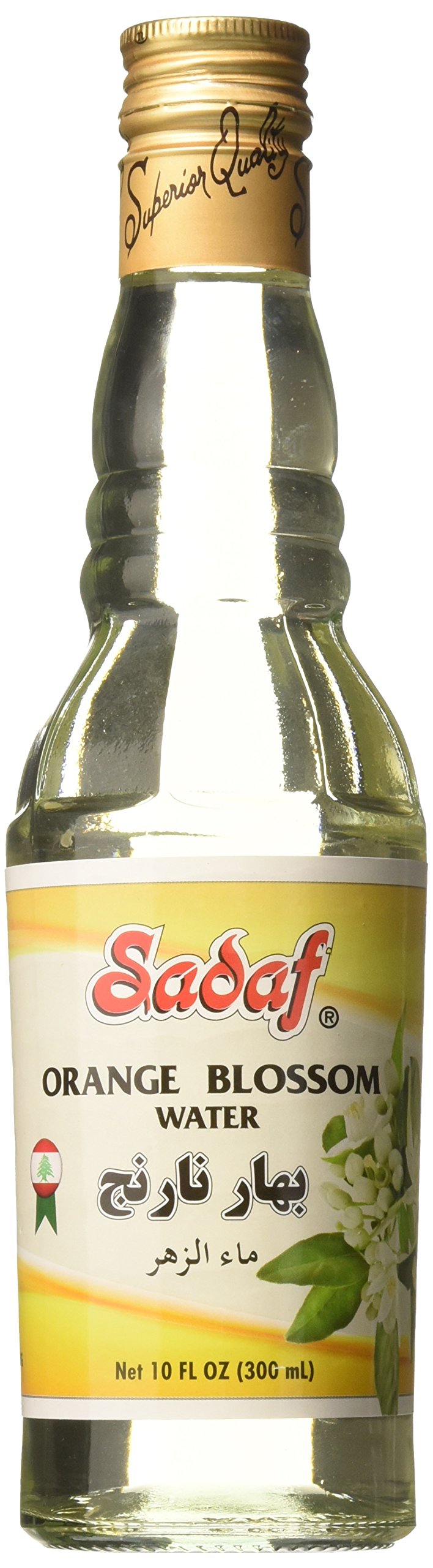 Sadaf flavored waters bundle - Rose water and Orange Blossom water 10 oz - Food Grade Edible Waters for Cooking, Baking, Food Flavoring or Drinking - Ideal for Persian desserts, cakes or syrups