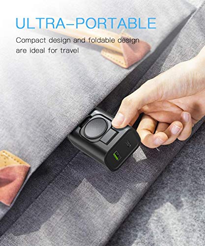 BeaSaf iPhone Fast Charger, 24W USB C Charger for iPhone 13/12/Mini/12 Pro Max, USB C Wall Charger with Foldable Apple Watch Wireless Charger, PD Charger for iPhone, AirPods