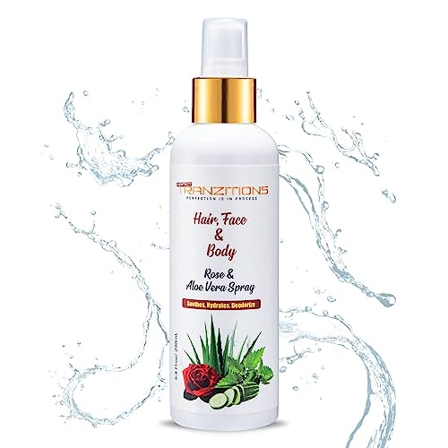 Organic Aloe Vera & Rose Water Moisturizing Spray for Locs and Dreadlocks - Nourishing and Refreshing Natural Hair & Scalp Mist, 6.8 oz