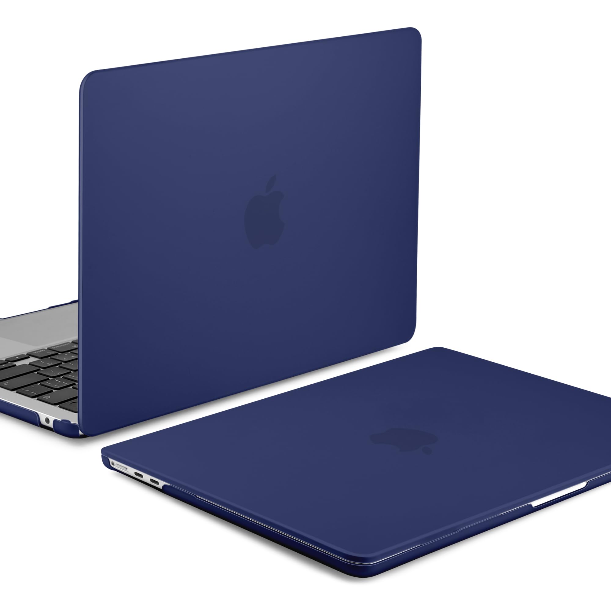 Yebiseven Case for MacBook Air 15 inch 2024 2023 Released A3114 M3/A2941 M2, Laptop Hard Shell Case with Keyboard Cover & Trackpad Protector Cover & OTG Adapter & Camera Cover, Matte Navy Blue