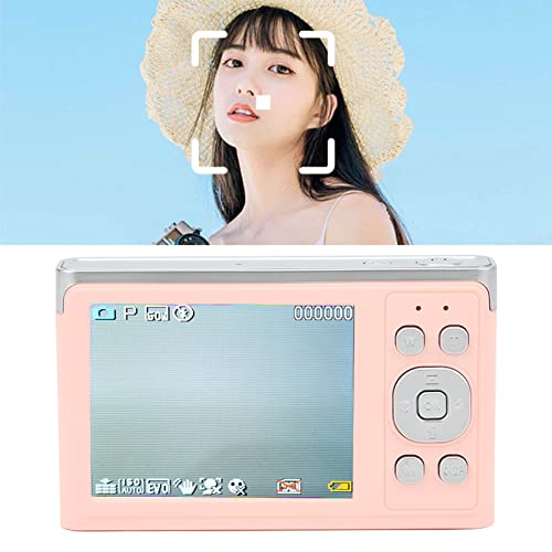 Astibym Digital Camera, ABS Metal 16X Zoom Portable Camera LED Fill Light 2.88in IPS HD Screen for Shooting(Pink)