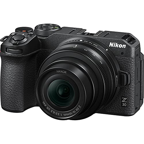 Nikon Z30 Mirrorless Digital Camera with 16-50mm and 50-250mm Lenses (1743) INTL Model with 64GB Extreme PRO Card + EN-EL25 Extra Battery + Photo Editing Software + Camera Bag + Cleaning Kit (Renewed)