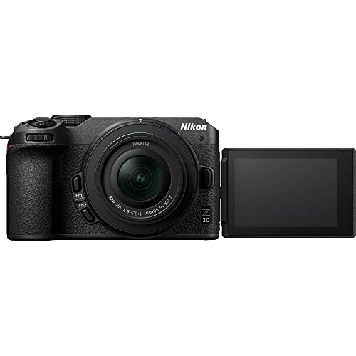 Nikon Z30 Mirrorless Digital Camera with 16-50mm and 50-250mm Lenses (1743) INTL Model with 64GB Extreme PRO Card + EN-EL25 Extra Battery + Photo Editing Software + Camera Bag + Cleaning Kit (Renewed)