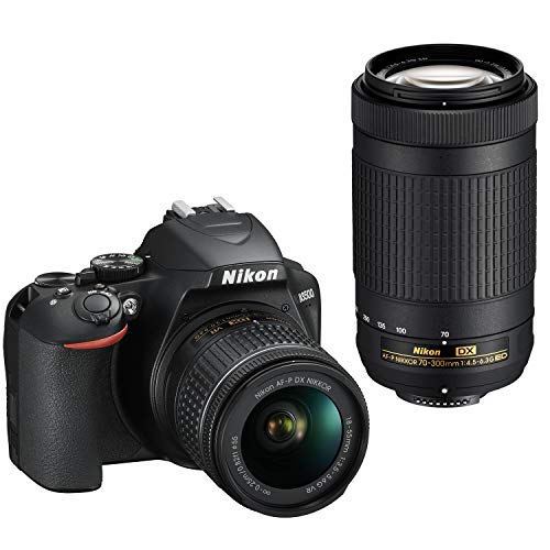 Nikon D3500 24.2MP DSLR Camera w/AF-P 18-55mm VR Lens & 70-300mm Dual Zoom Lens (1588B) ā (Renewed)