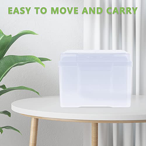 IDekooror Photo Case 5" x 7" Photo Box Storage and Craft Keeper - 7 Inner Photo Keeper Photo Organizer Cases Photos Storage Containers Box for Photos (Clear)