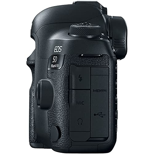 Canon Intl. EOS IV DSLR Camera (Body Only) Bundle, Starter Kit with Accessories (LED Light, Shotgun Mic, 64Gb Memory, Cleaning Pen and More) 5D Mk IV Body Black full-size