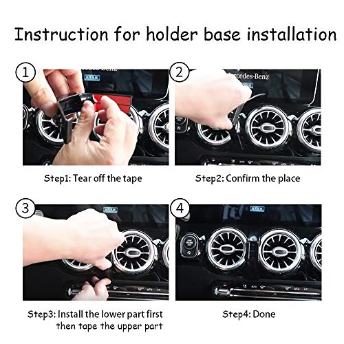 musttrue LUNQIN Car Phone Holder for 2021-2023 Mercedes Benz GLA Class Auto Accessories Navigation Bracket Interior Decoration Mobile Cell Phone Mount