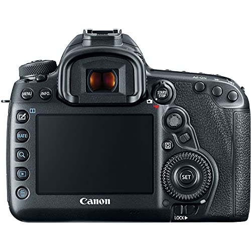 Canon Intl. EOS IV DSLR Camera (Body Only) Bundle, Starter Kit with Accessories (LED Light, Shotgun Mic, 64Gb Memory, Cleaning Pen and More) 5D Mk IV Body Black full-size