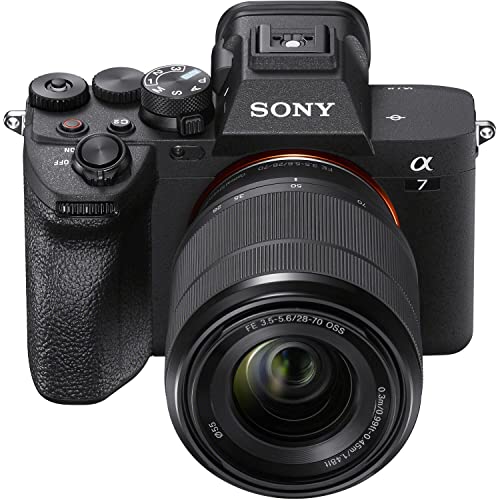 Camera Bundle for Sony a7 IV Mirrorless Camera with FE 28-70mm f/3.5-5.6 OSS, E 55-210mm f/4.5-6.3 OSS, 500mm f/8.0 Manual Focus Lens + Accessories (128GB, Photo/Video Editing Software, and More)