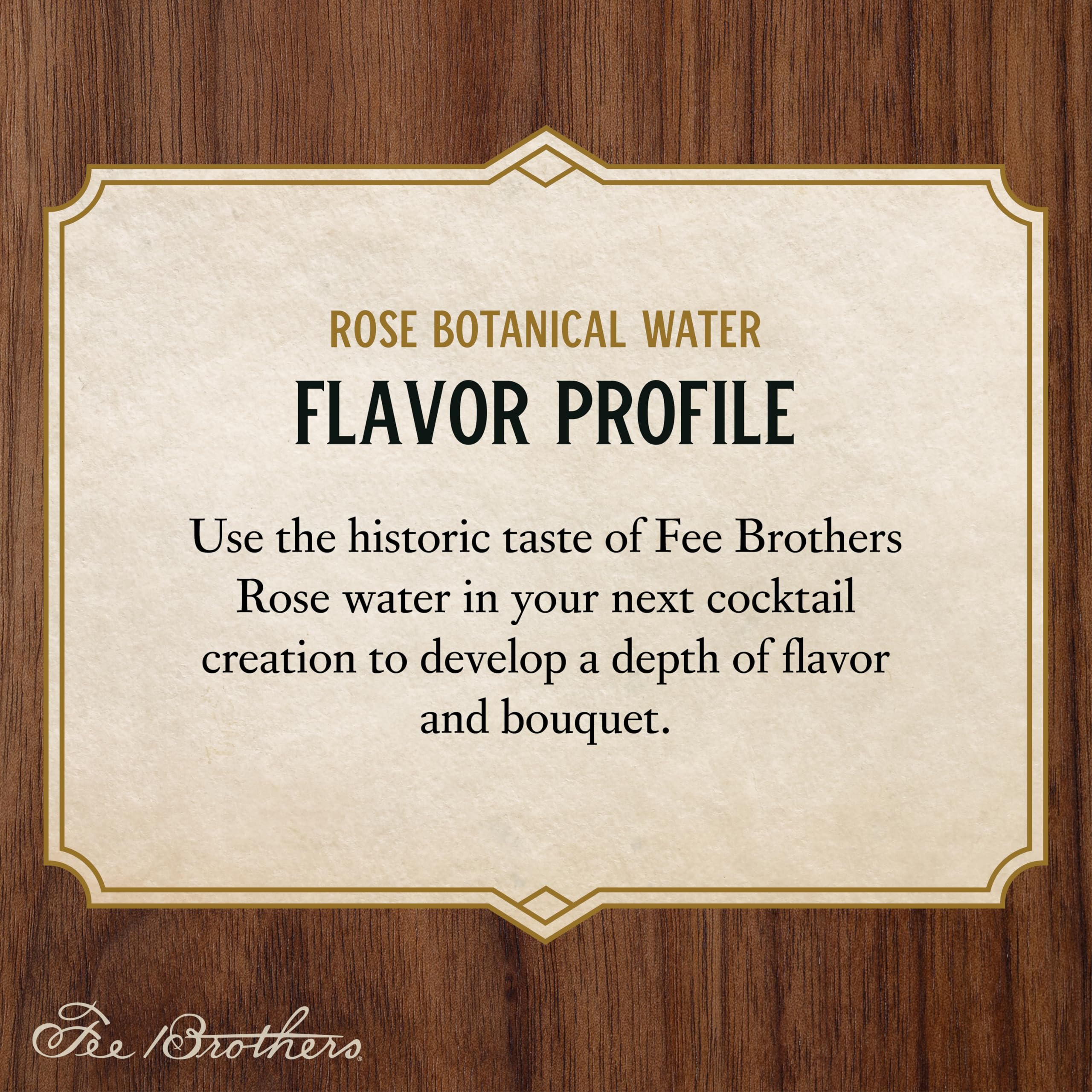 Fee Brothers Rose Botanical Water - Cocktail Mixer, Aromatic Spirit and Floral Flavoring Extract, 5 fl oz