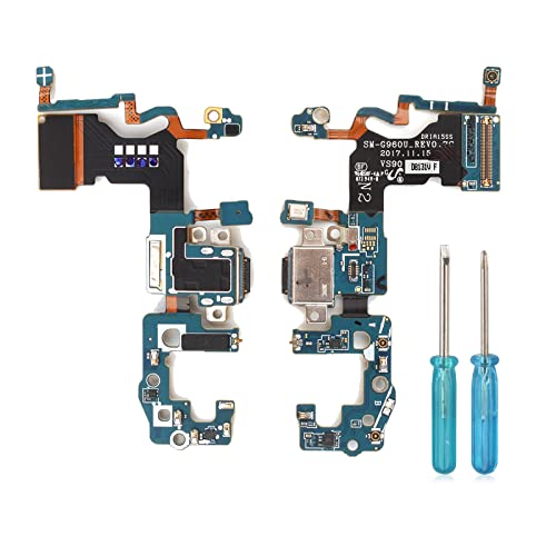 OCOLOR Charging Port Replacement for Samsung Galaxy S9 G960U 5.8" USB Charger Port Dock Connector Board Flex Cable Galaxy S9 Type C Headphone Microphone Port with Tools(Not for Galaxy S9 Plus 6.2")