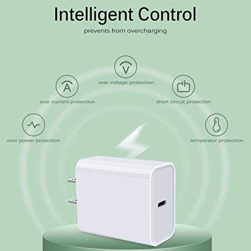 USB C Wall Charger, 18W PD 3.0 Fast Charger Plug Box Power Adapter Type C Charging Block Brick Cube for iPhone 13/SE/12 Mini/11 12 Pro/12 Pro Max/XS/XR/X/8/8 Plus,Pad Pro,Samsung Galaxy S21 S20 Ultra