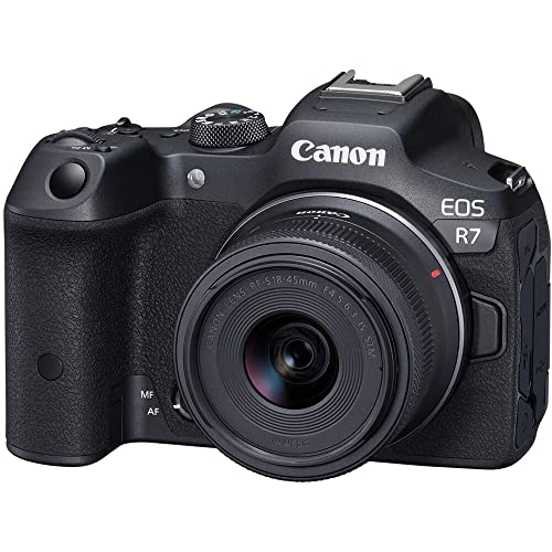 Canon EOS R7 Mirrorless Camera (5137C002) + Canon EF 50mm Lens (0570C002) + Canon Mount Adapter + Sony 64GB Tough SD Card + Filter Kit + Bag + Charger + LPE6 Battery + Card Reader + More (Renewed)