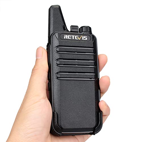 Retevis RT22 Walkie Talkies Rechargeable,Long Range Two Way Radio,2 Way Radio for Adults, Handsfree VOX Mini, for Business Office School Church Restaurant Retail(Black,10 Pack)
