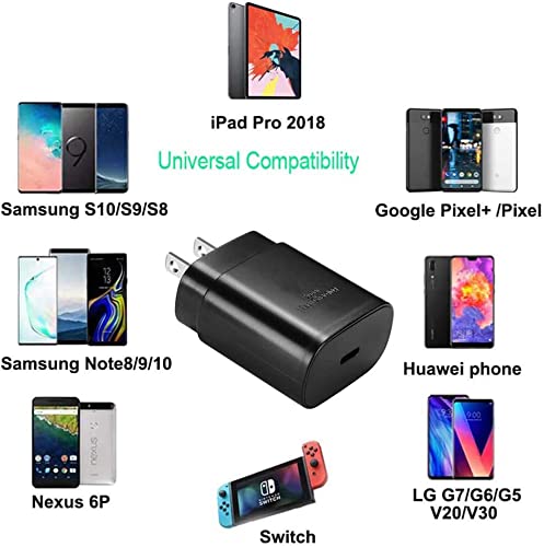 Samsung USB-C Super Fast Charging Power Adapter-25W PD Charger Block for Samsung Galaxy S23 Ultra/S23/S23+/S22/S22 Ultra/S22+/Note 20/S20/S21/S10, Galaxy Tab S7/S8(2 Pack)