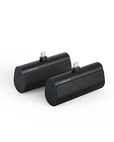 VEGER 2 Packs of 5000mAh Small Portable Chargers for iPhone, Mini Fast Charging 20W PD Power Bank Cordless Portable External Battery Pack for iPhone 13, 12, 11, 8, 7, XS Max, Pro Max, AirPods