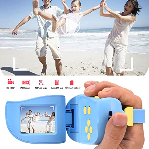 HD Digital Camera, 100° Viewing Angle 400mAh Battery Safe 2 Inch Screen Camera Cute for Boys for Toy for Gift for Girls(blue)